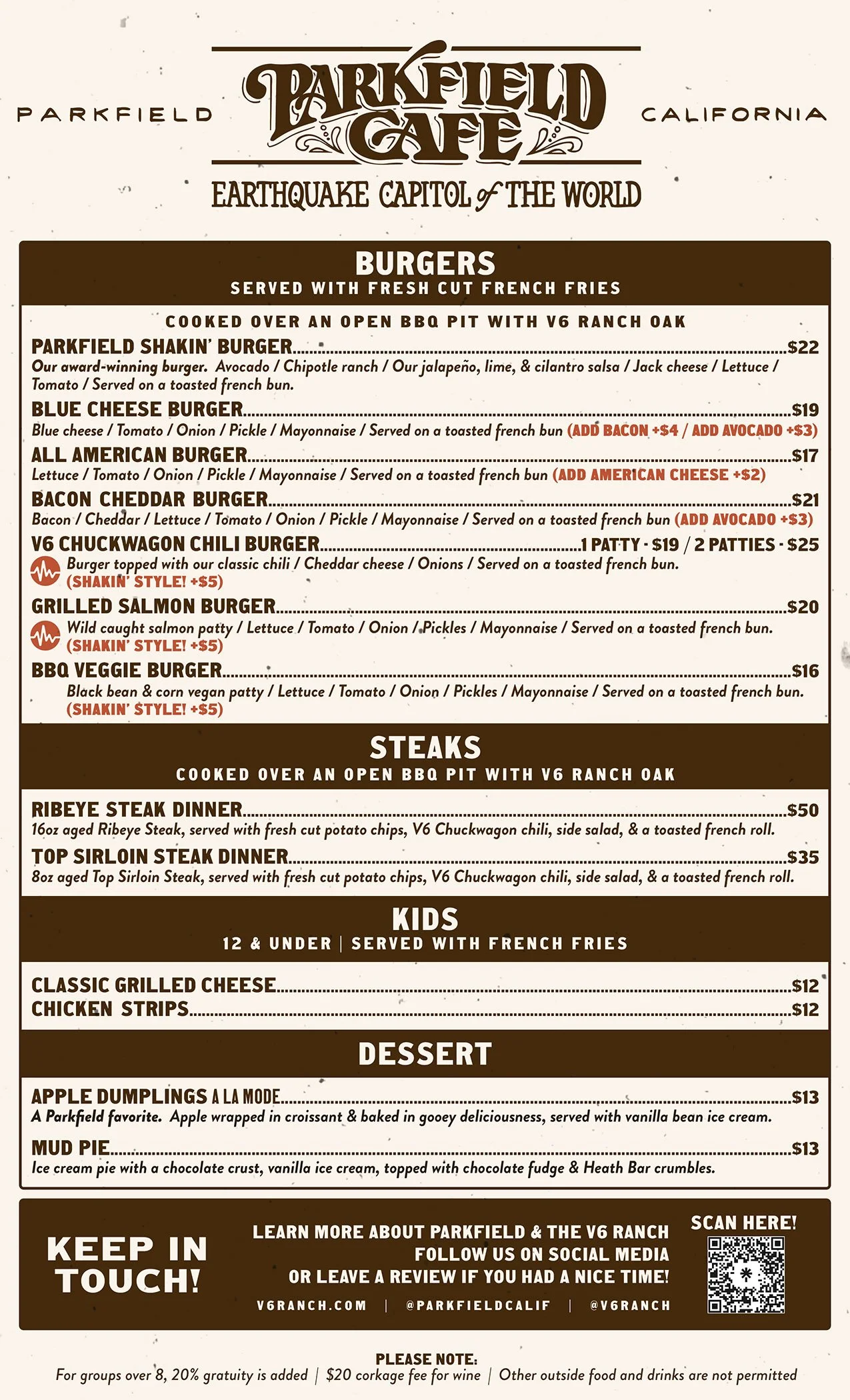 Parkfield Cafe — V6 Ranch - Authentic California Ranch Experiences