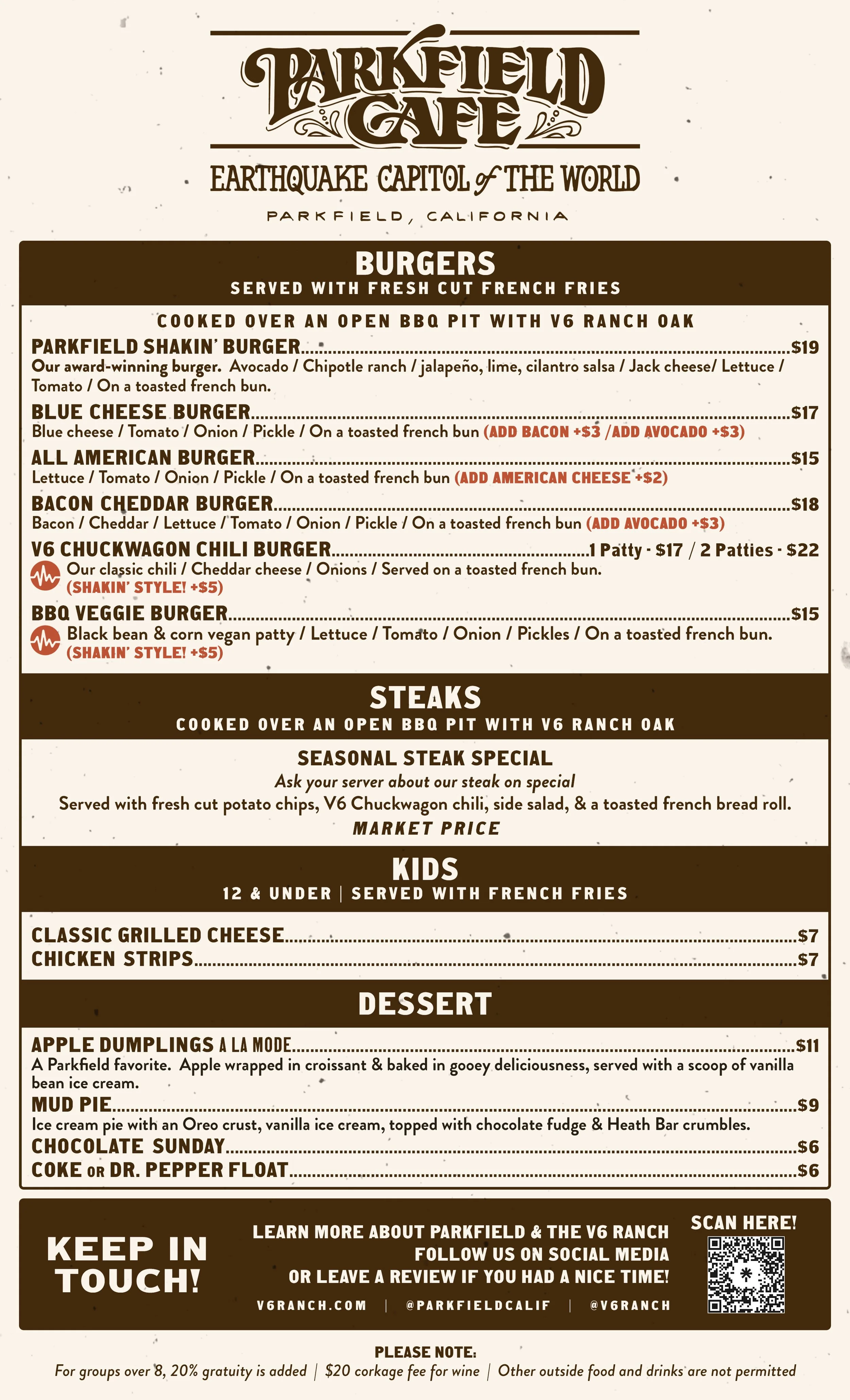 Parkfield Cafe — V6 Ranch - Authentic California Ranch Experiences