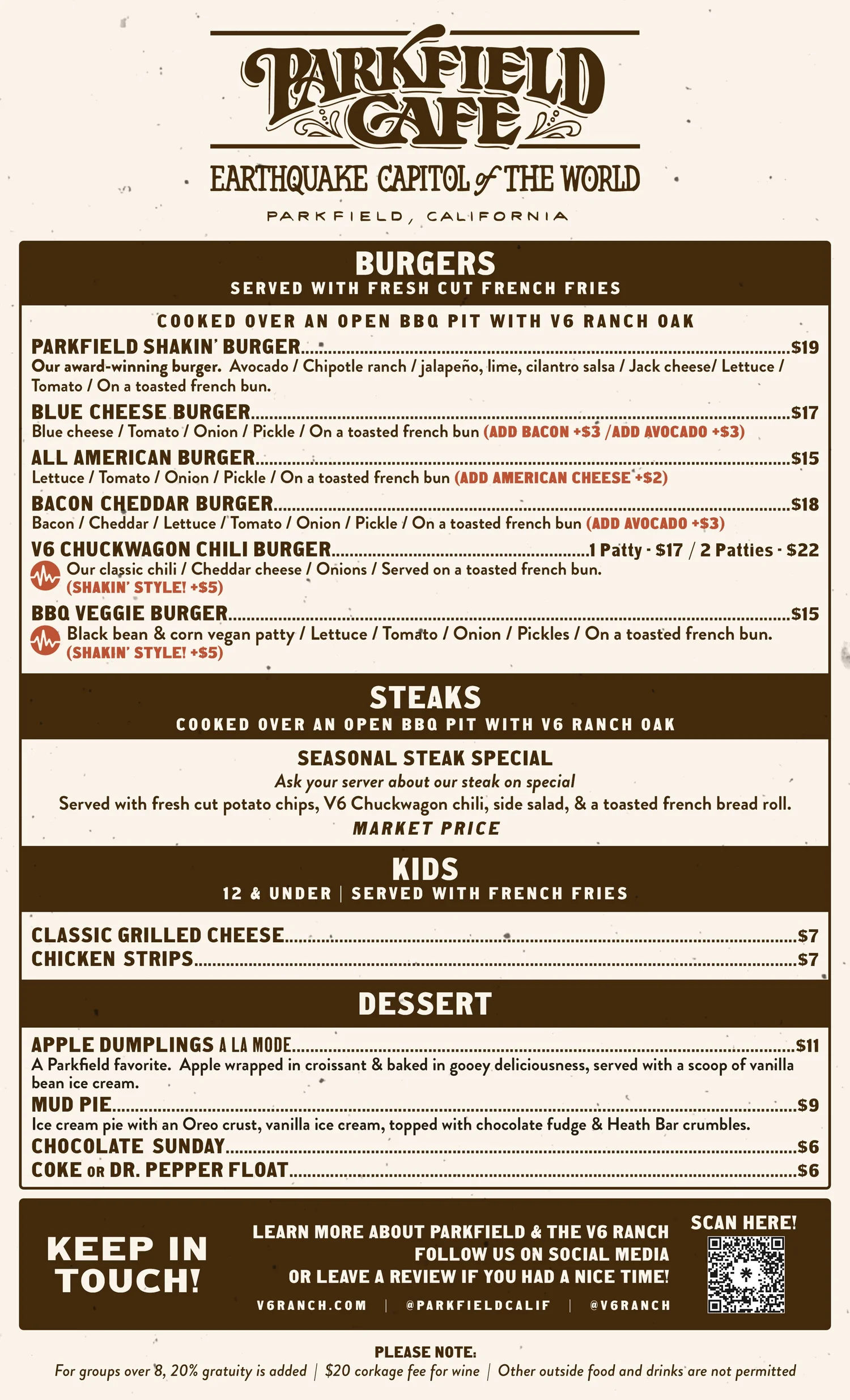 Parkfield Cafe — V6 Ranch - Authentic California Ranch Experiences