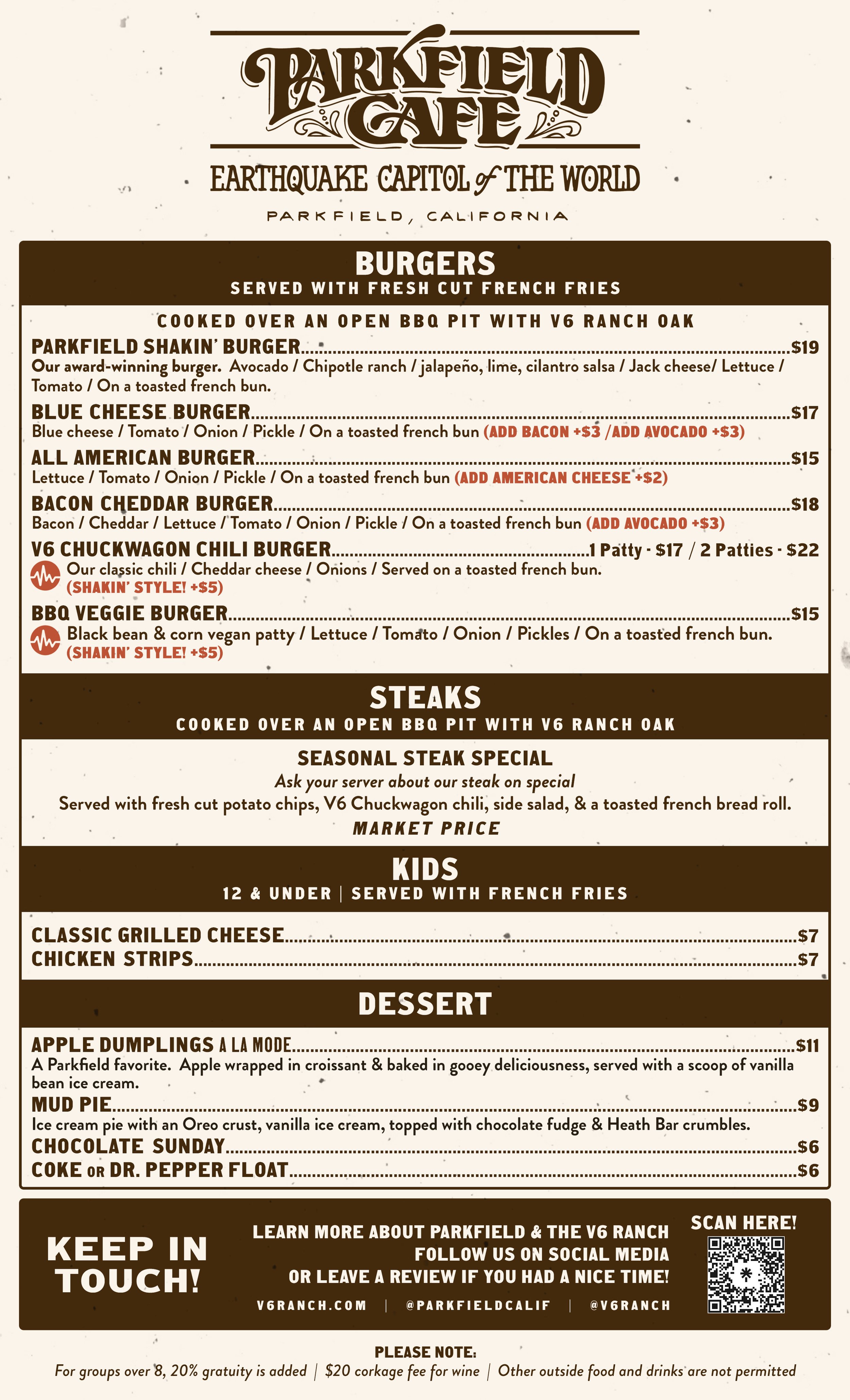 Parkfield Cafe — V6 Ranch - Authentic California Ranch Experiences