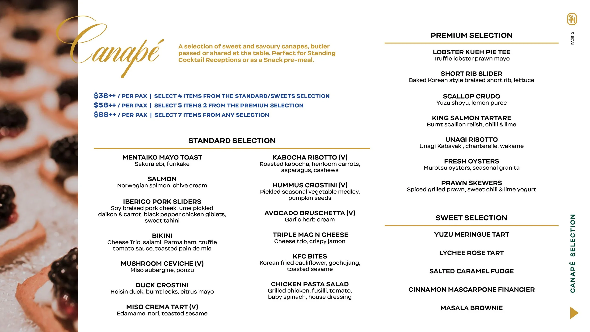 SH Events Menu — Siri House