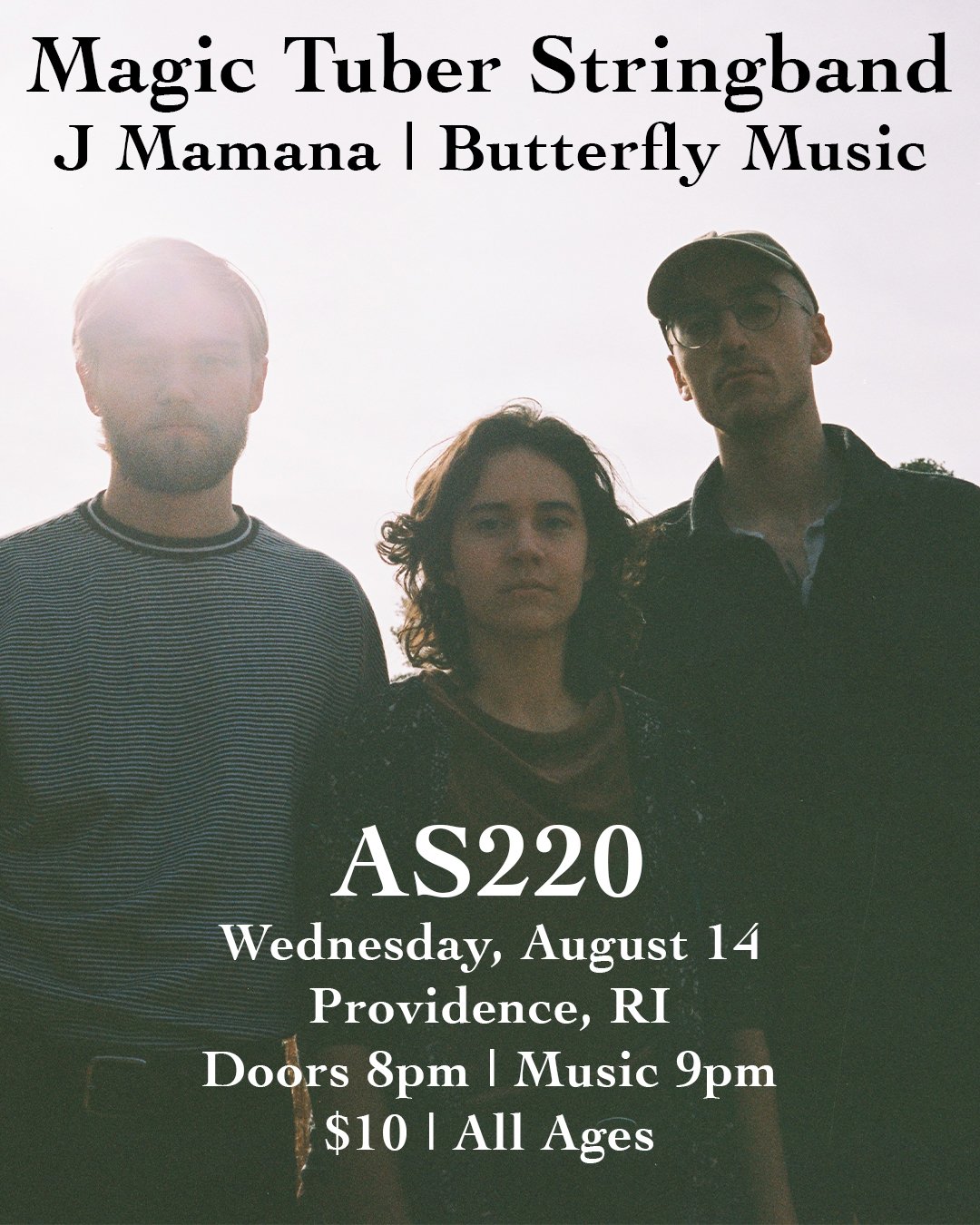 AS220 Calendar — Magic Tuber Stringband with J. Mamana + Butterfly Music