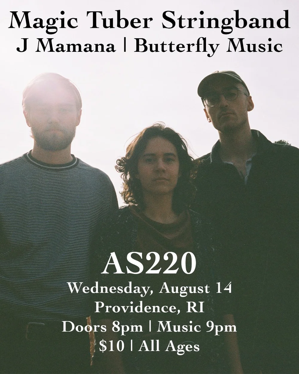 AS220 Calendar — Magic Tuber Stringband with J. Mamana + Butterfly Music
