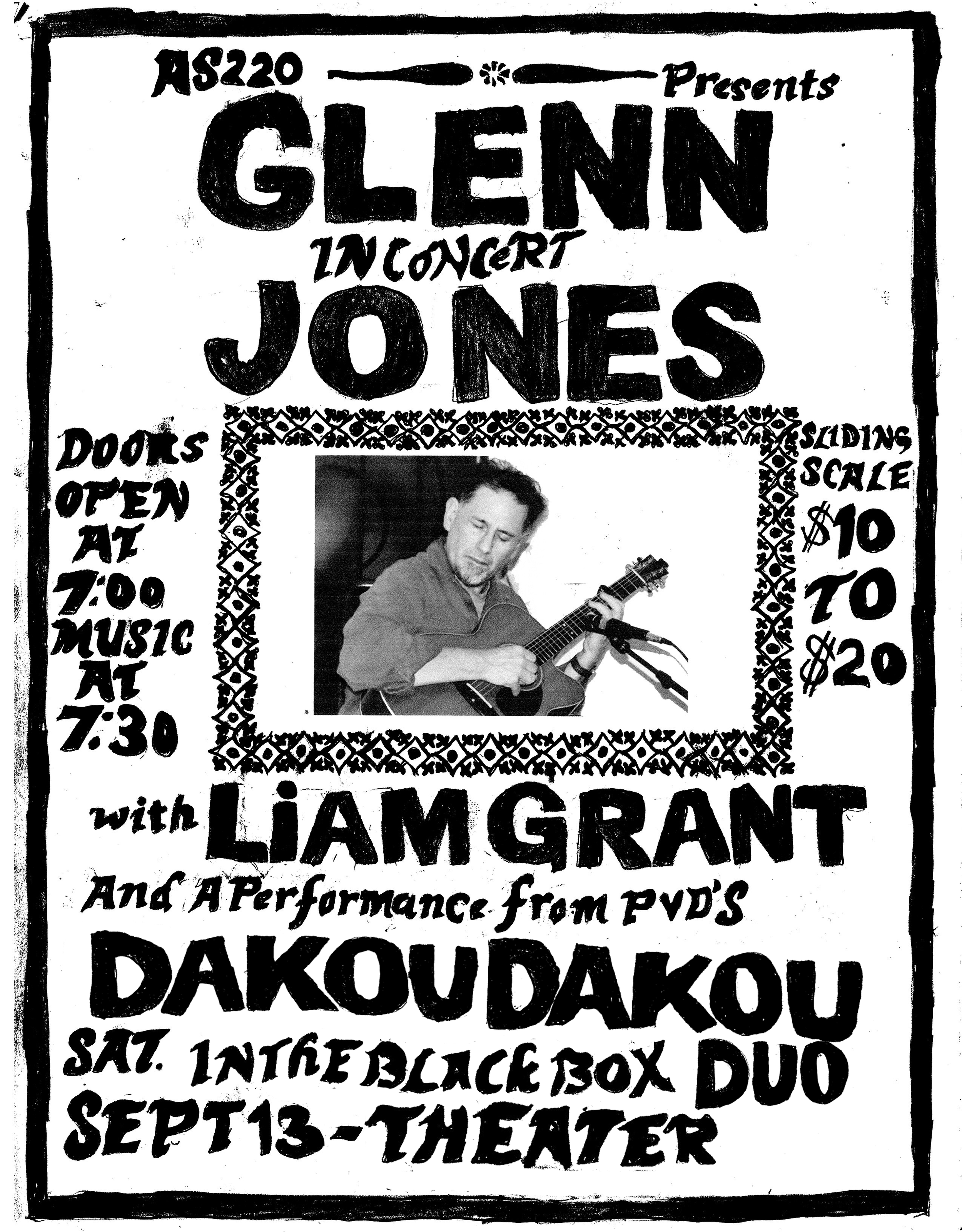 AS220 Calendar — Glenn Jones with Liam Grant and DakouDakou (duo)