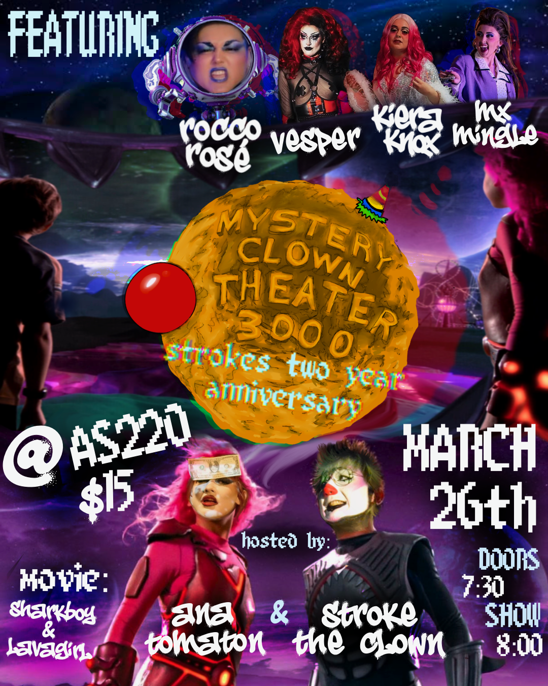 AS220 Calendar — Mystery Clown Theater 3000 - Stroke's 2-year Anniversary!