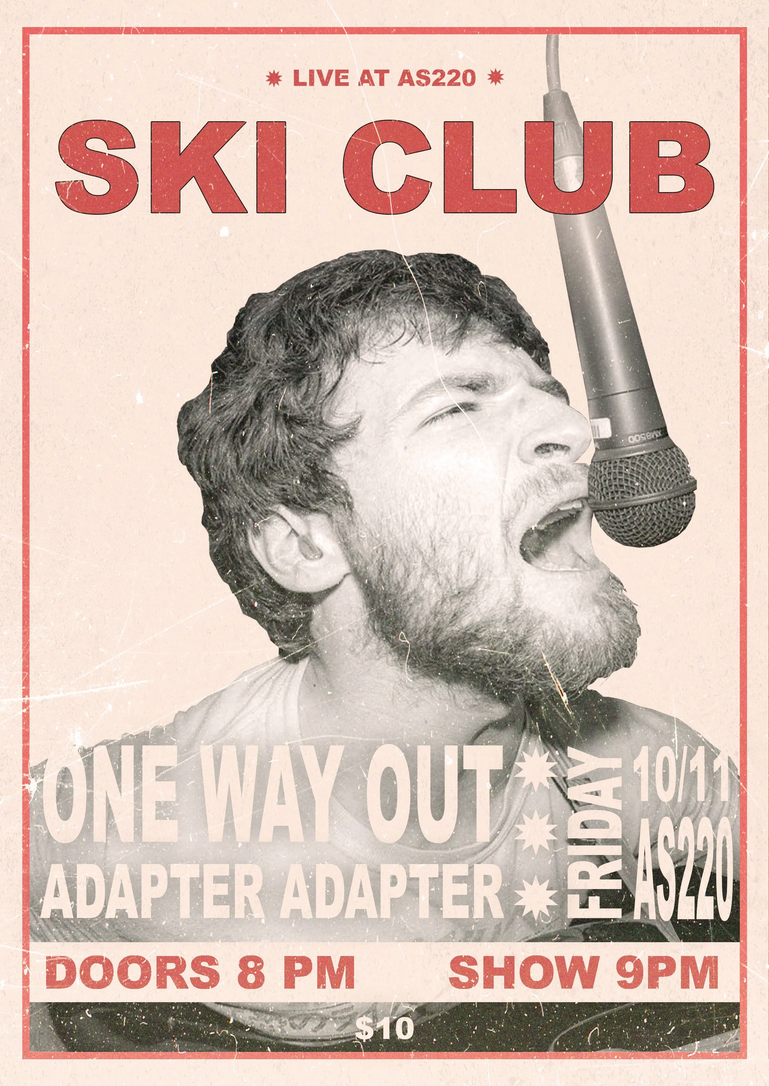 AS220 Calendar — One Way Out + Ski Club + Adapter Adapter