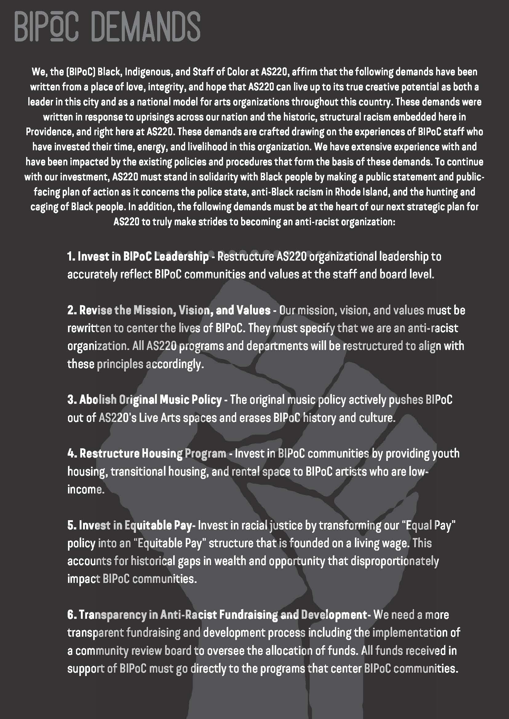 AS220: Racial Justice Initiative