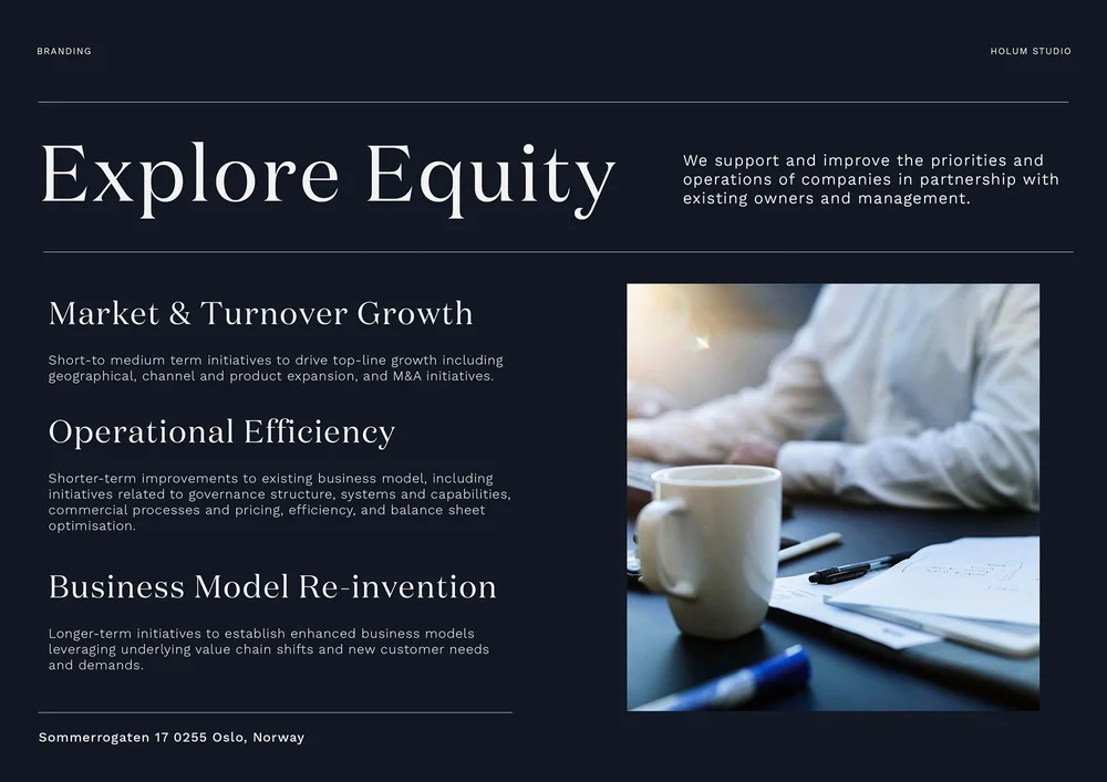 Explore Equity — Holum Studio