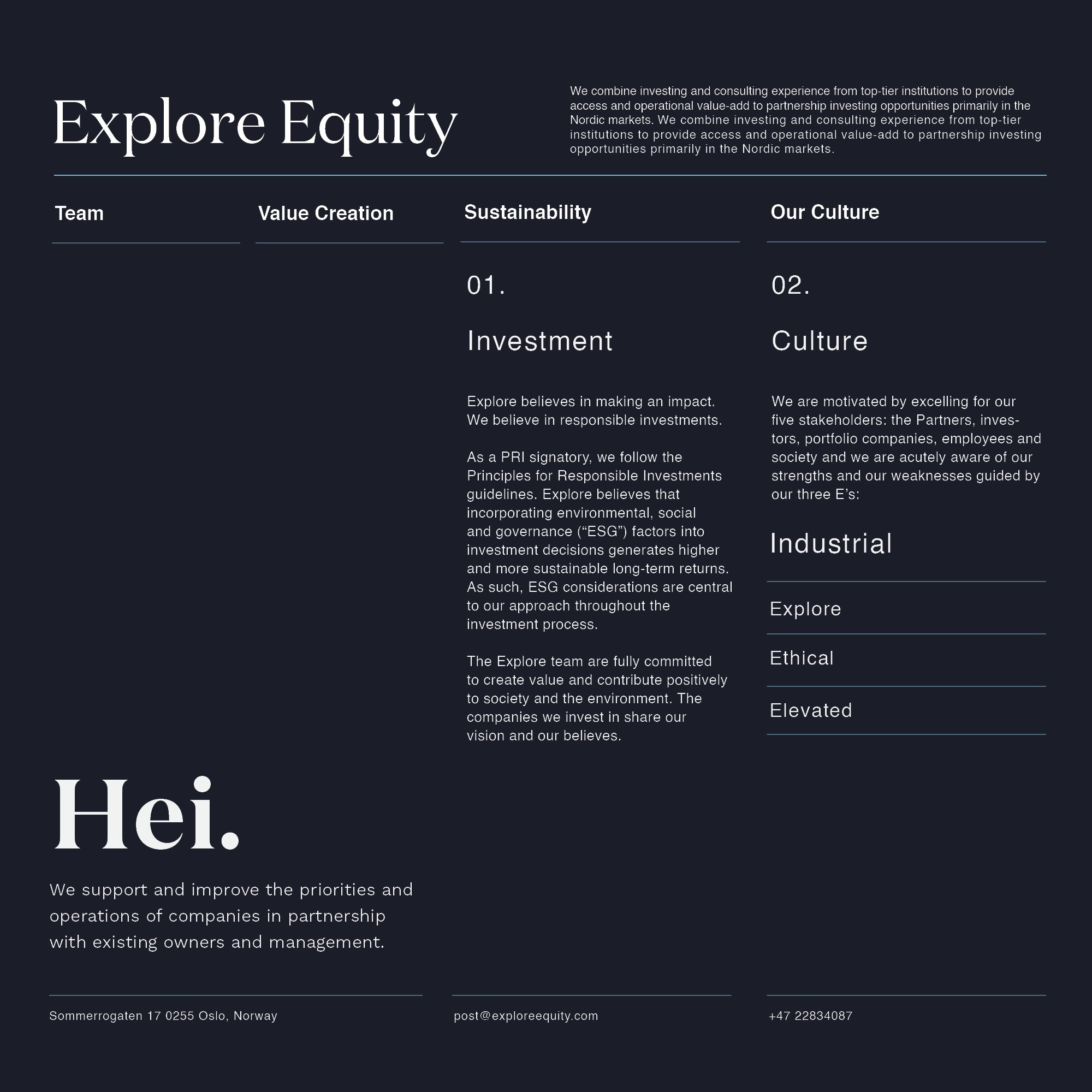 Explore Equity — Holum Studio