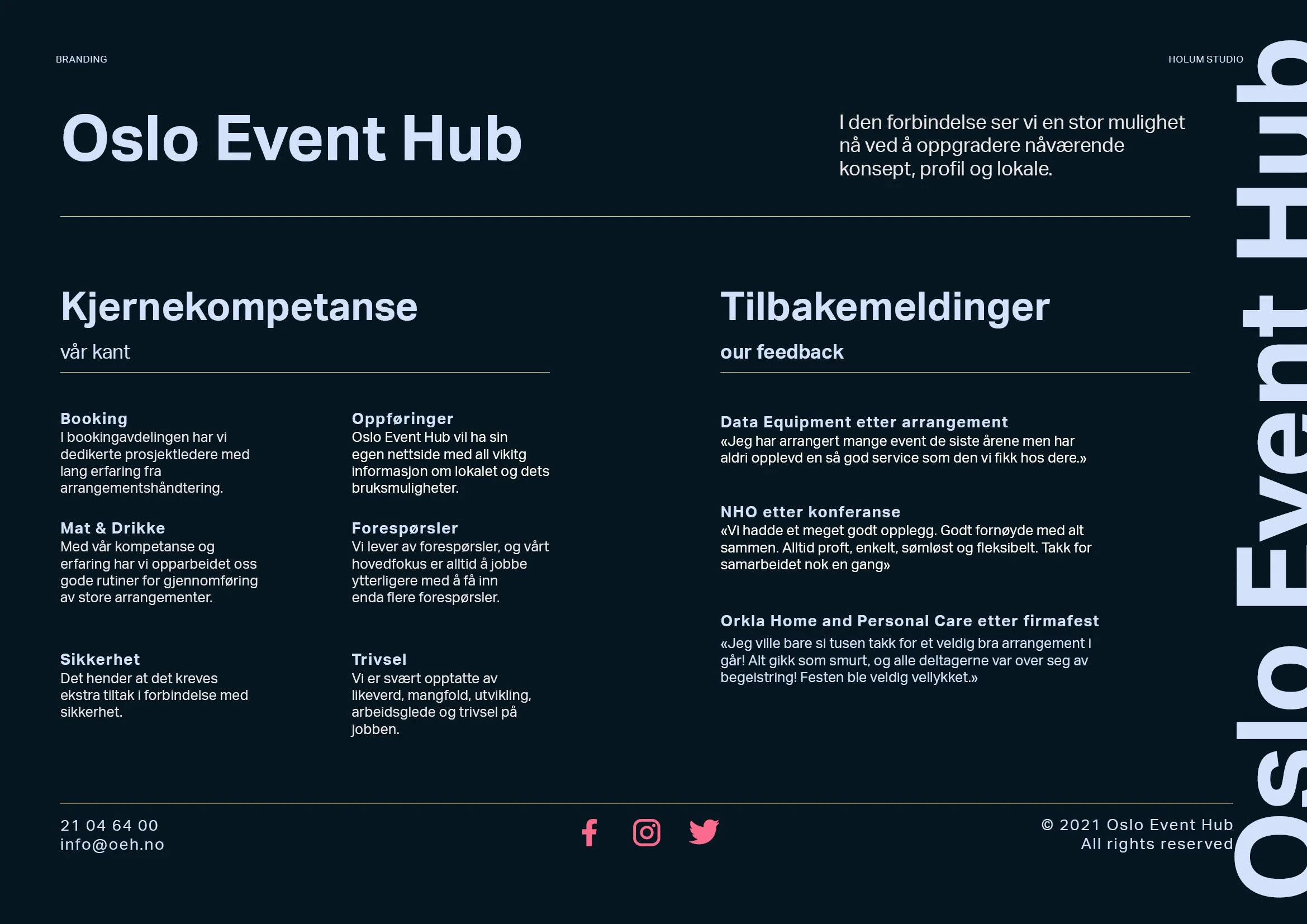 Oslo Event Hub — Holum Studio