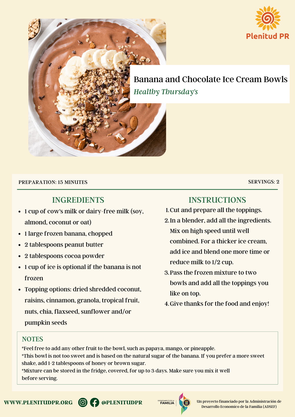 Learning new children's recipes during Healthy Thursdays — Plenitud PR
