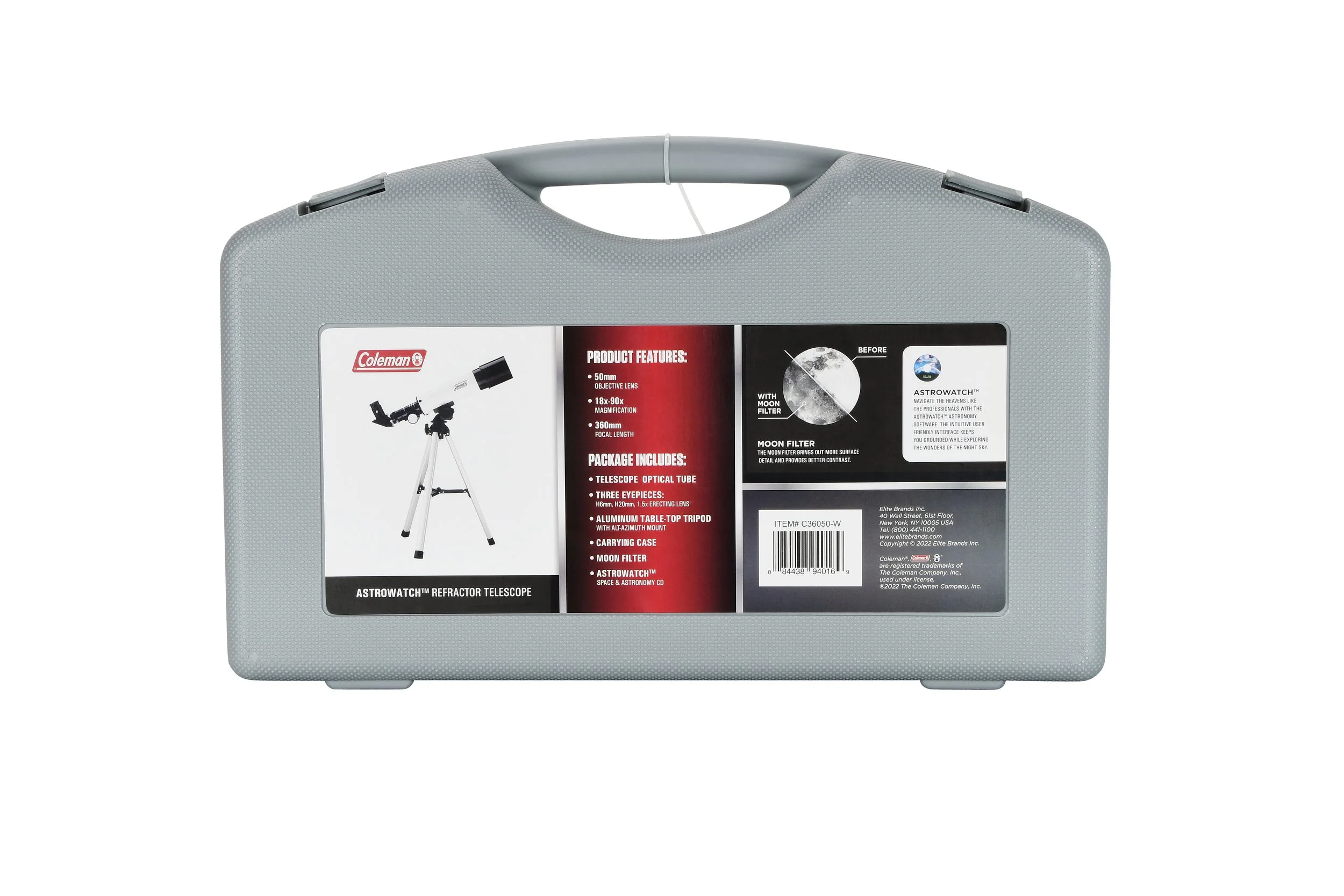 C36050 AstroWatch 360x50 Refractor Telescope Kit with Heavy-Duty ...