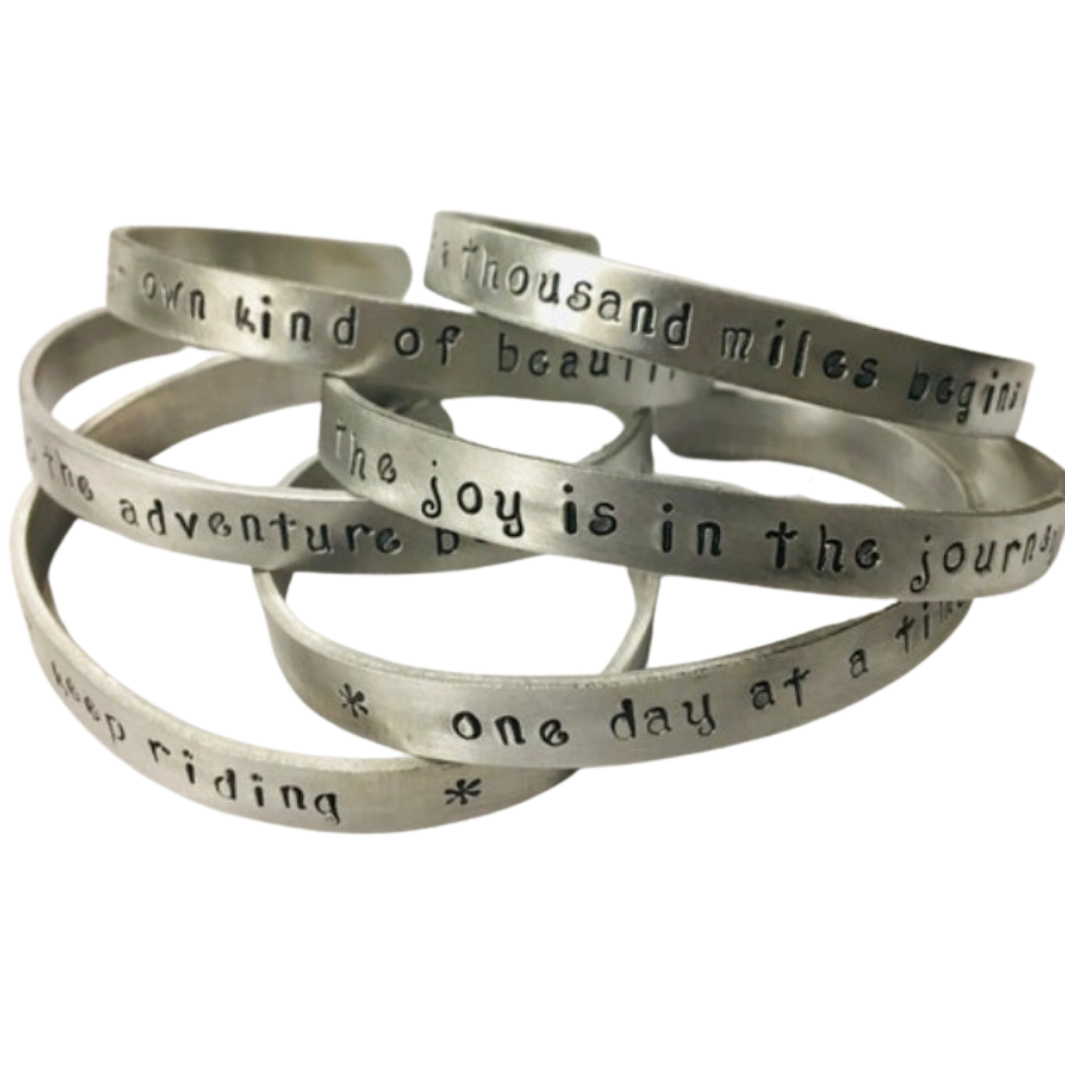 "You are enough" handstamped quote bracelet — Ann Peden Jewelry