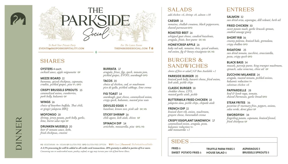 Dinner — The Parkside Social