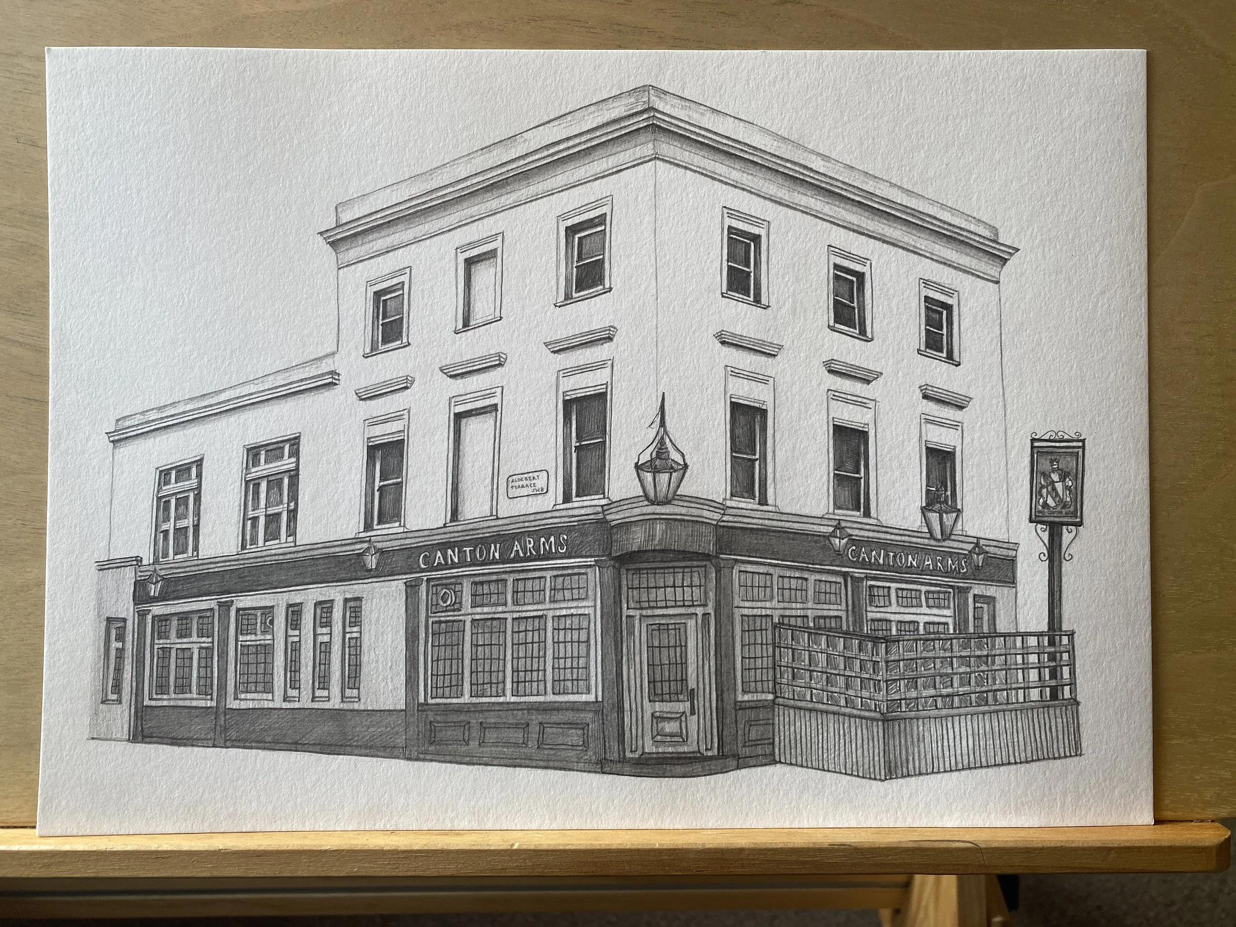 The Canton Arms Pub Print, SW8 — Lydia Wood Drawings