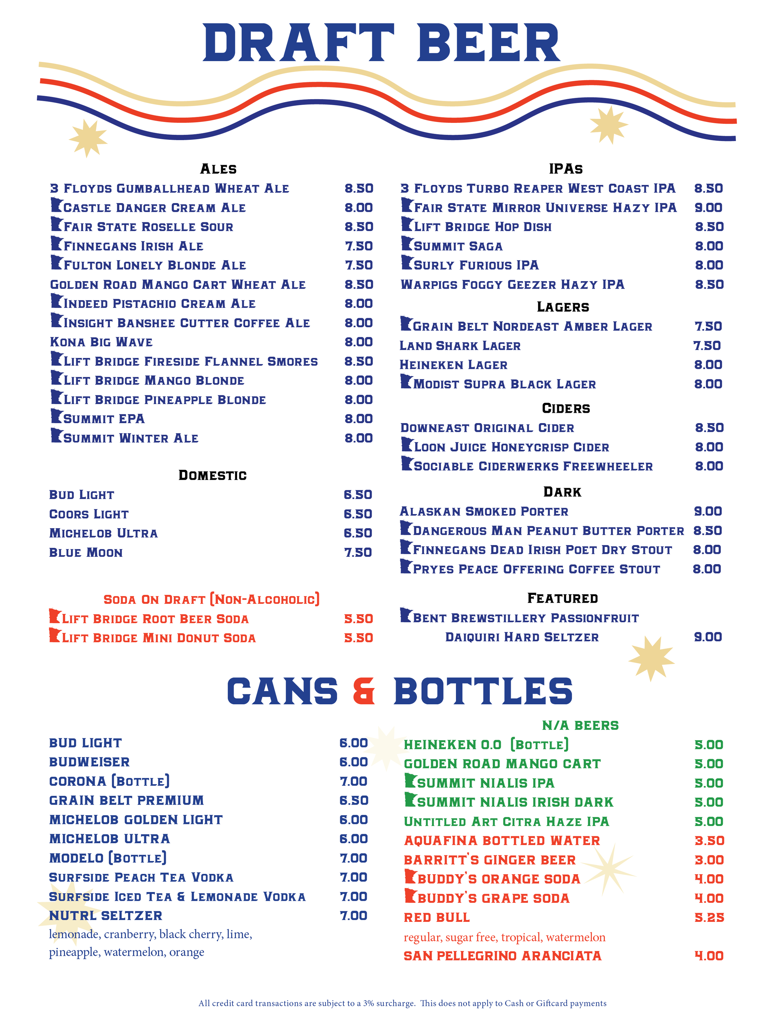 Menu — The Fair on 4 | Minnesota's Best Axe Throwing Bar, Go-Kart Track ...