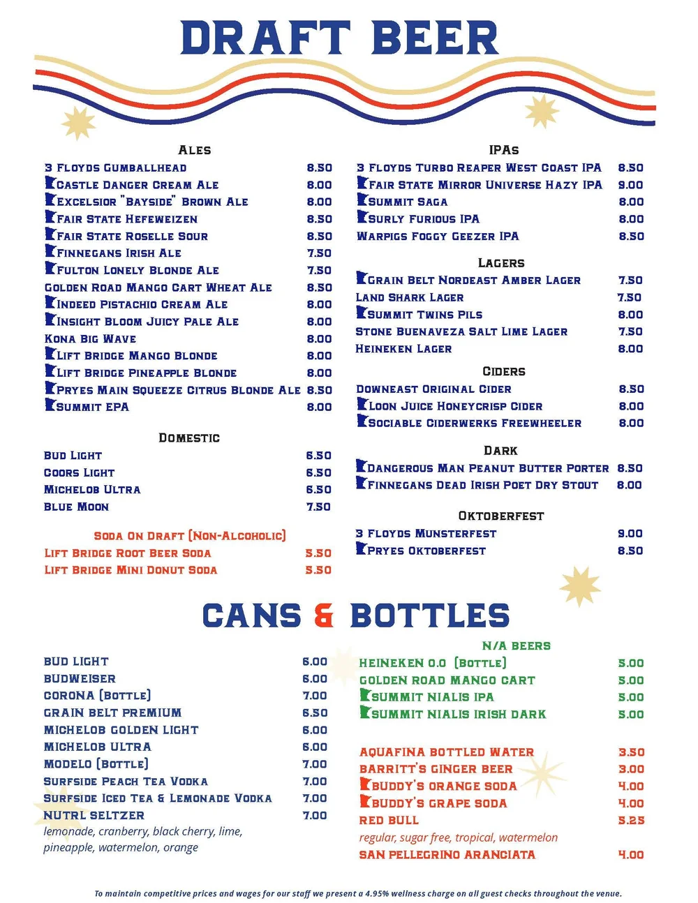 Menu — The Fair on 4 | Minnesota's Best Axe Throwing Bar, Go-Kart Track ...