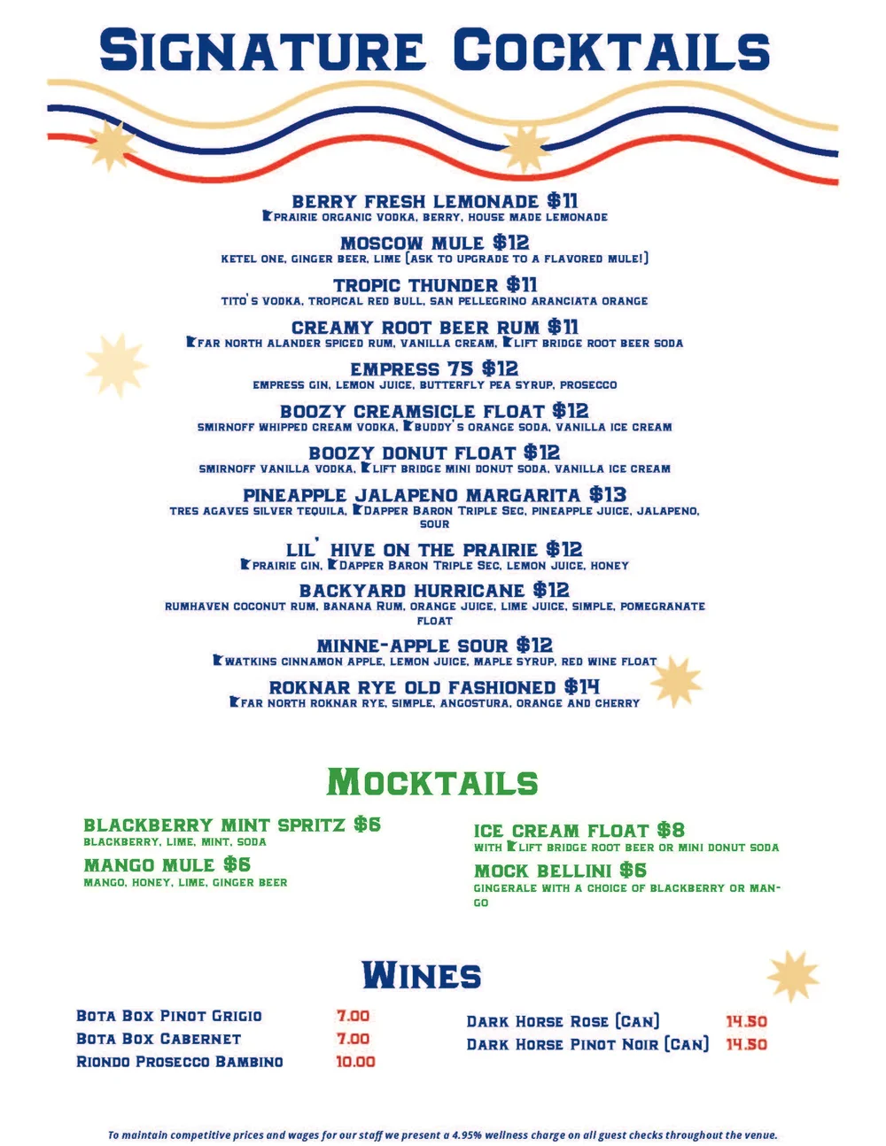 Menu — The Fair on 4 | Minnesota's Best Axe Throwing Bar, Go-Kart Track ...