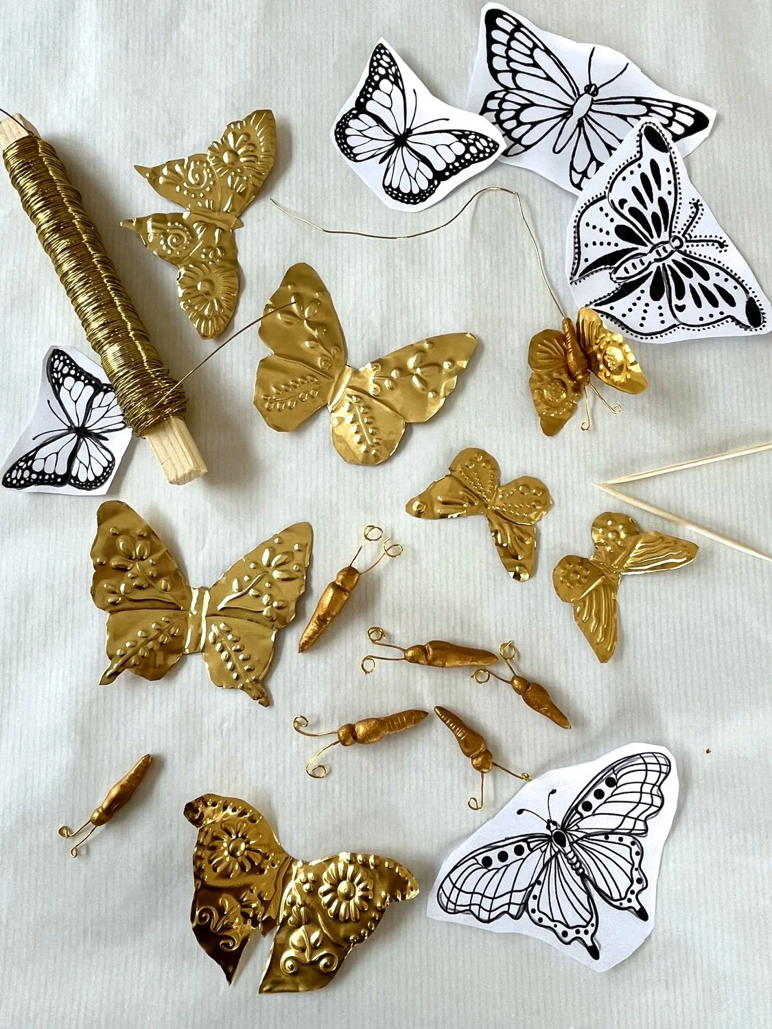 DIY : Envol de papillons en métal repoussé — Mila Luce