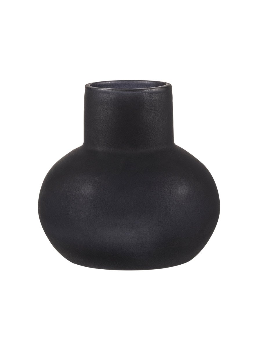 Zakkia Bulb Vase Orb - Black frost — Laneway Design Studio