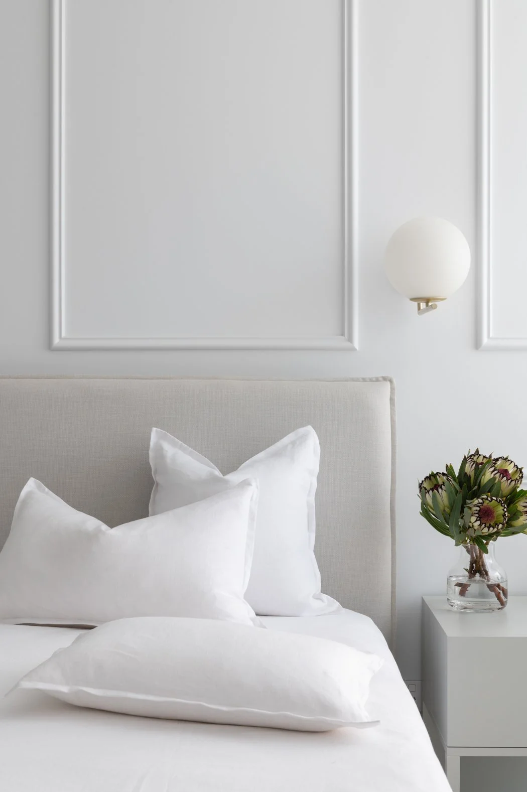 Shabby Chic - Intertwined White and Natural Lumbar — Laneway Design Studio