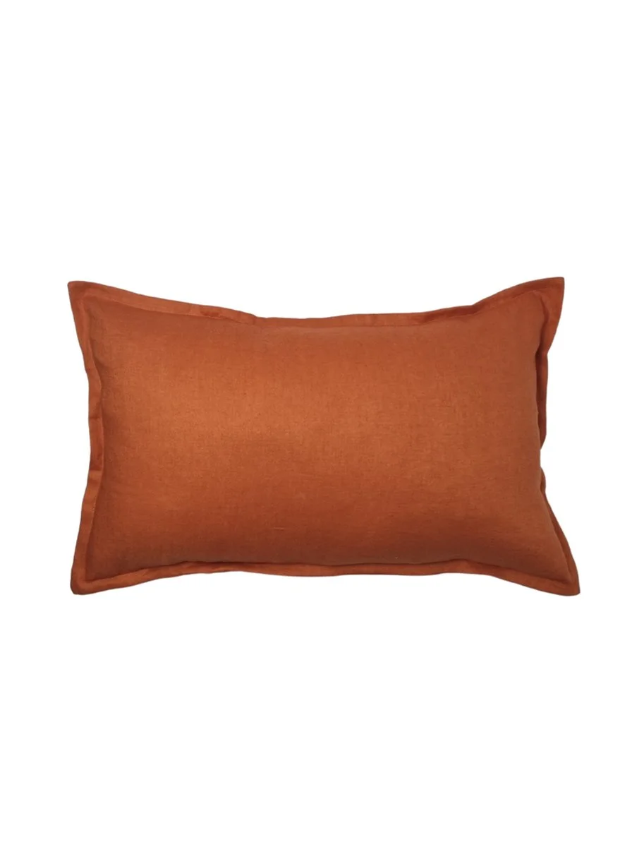 Laneway Linen Cushion - Rust (available in 3 sizes) — Laneway Design Studio