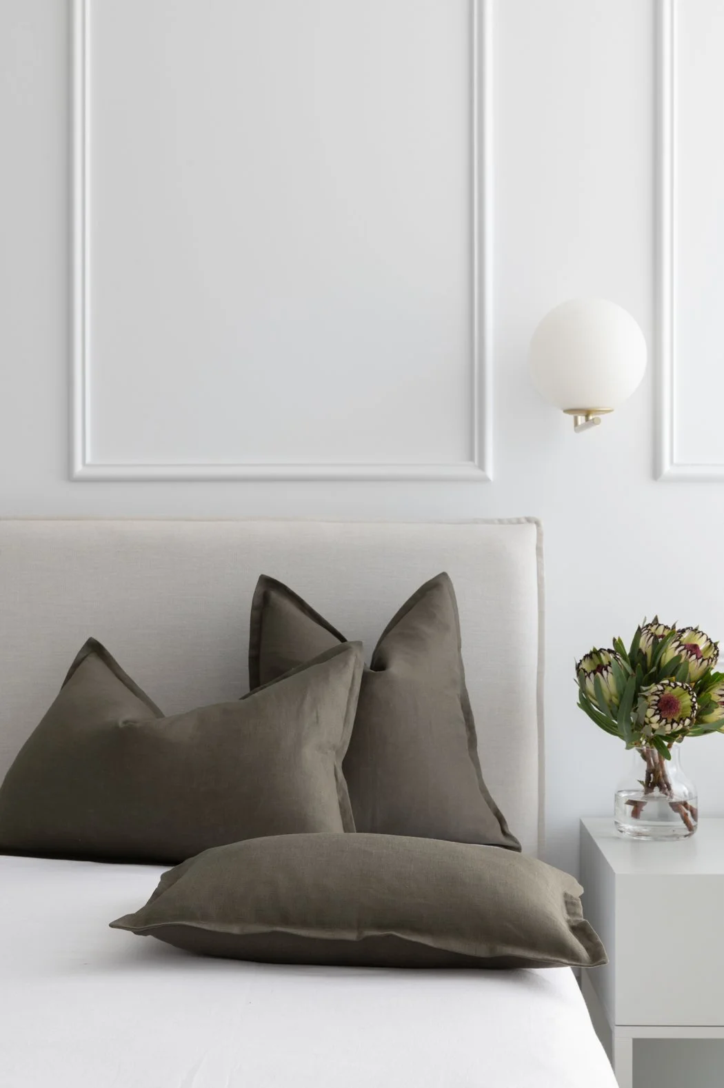 Shabby Chic - Intertwined White and Natural Lumbar — Laneway Design Studio
