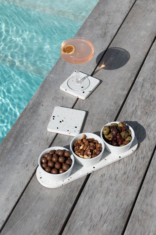 Mira Marble/Wood Footed Board — Laneway Design Studio