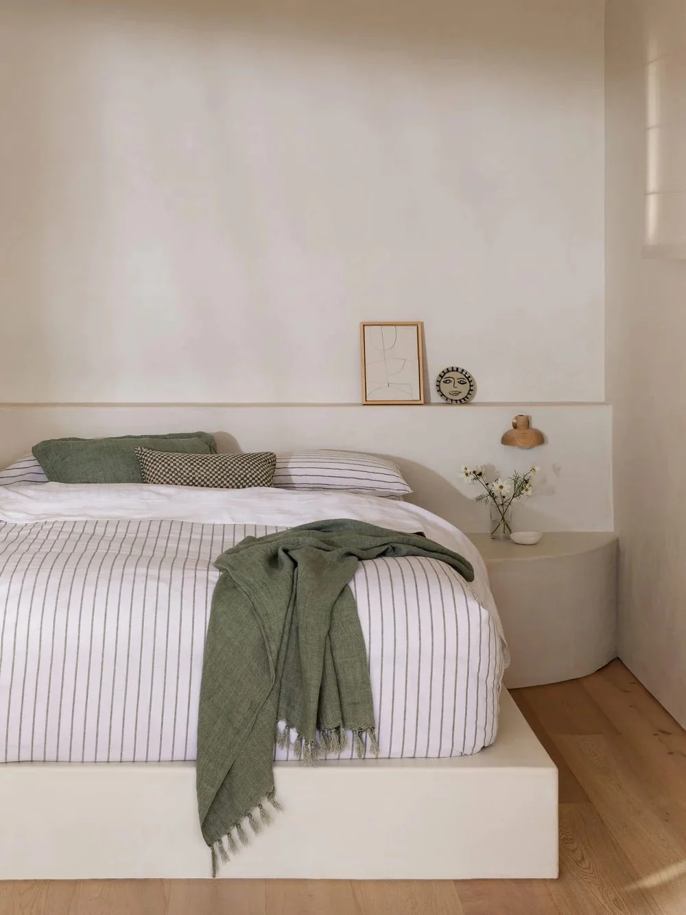Shabby Chic - Intertwined White and Natural Lumbar — Laneway Design Studio