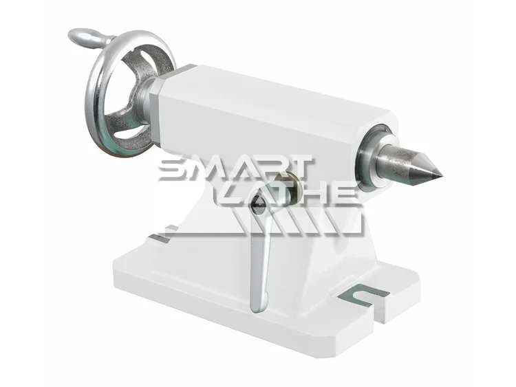 What function does the tailstock serve in the CNC machining process?