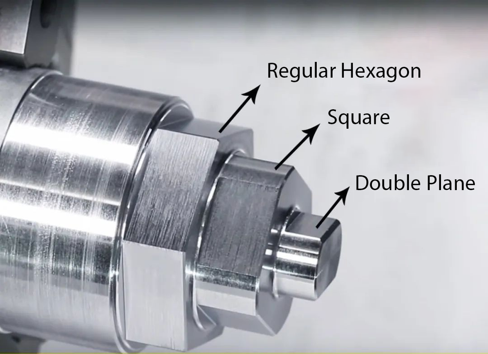 CNC lathes are capable of turning not only circles but also polygons.