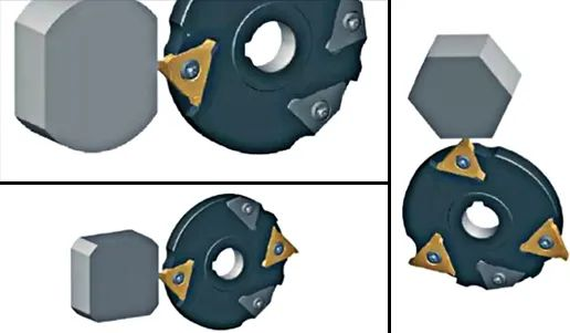 CNC lathes are capable of turning not only circles but also polygons.