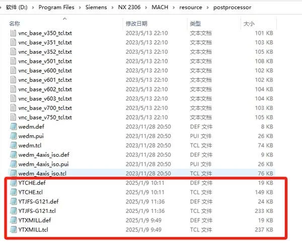 NX post-processing import and machine head connection settings