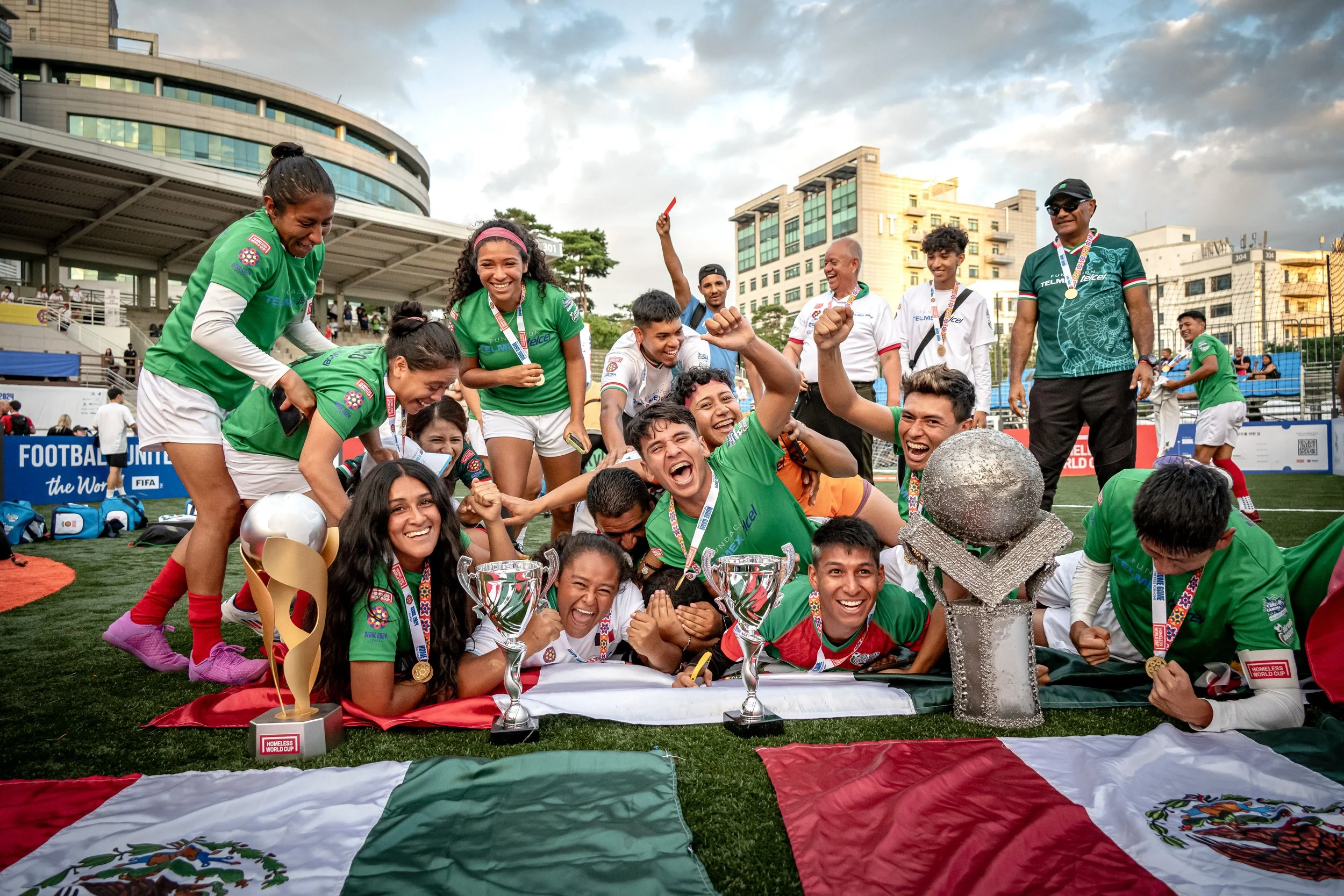 The green, white and red of team mexico — Homeless World Cup