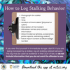 How to Log Stalking Behavior — NCTCC App