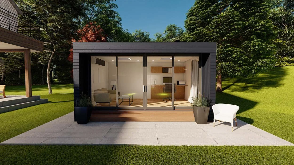 Model F | Work from Home pre-fab home office pod for your backyard ...