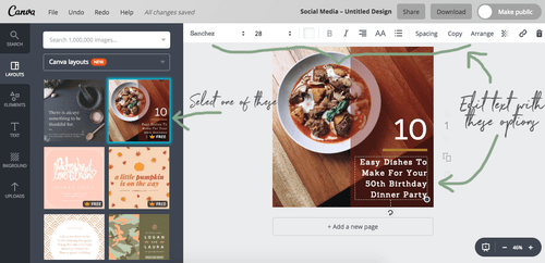 Create Easy Social Media Graphics for Free with Canva | byRosanna