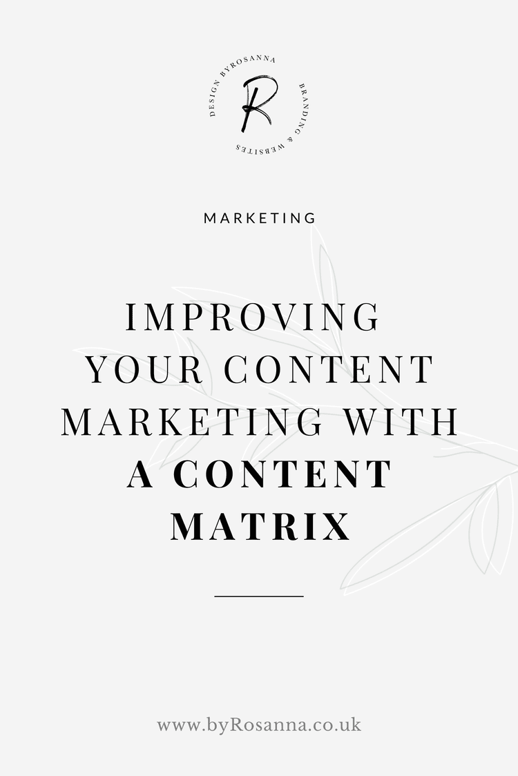 Improving Your Content Marketing with a Content Matrix | byRosanna