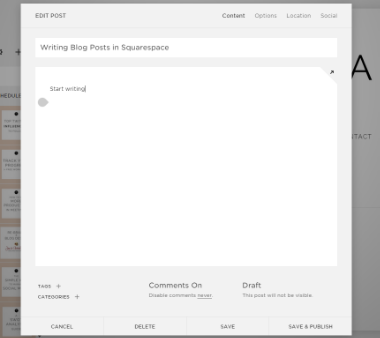 Writing Blog Posts in Squarespace | byRosanna | Squarespace Website ...