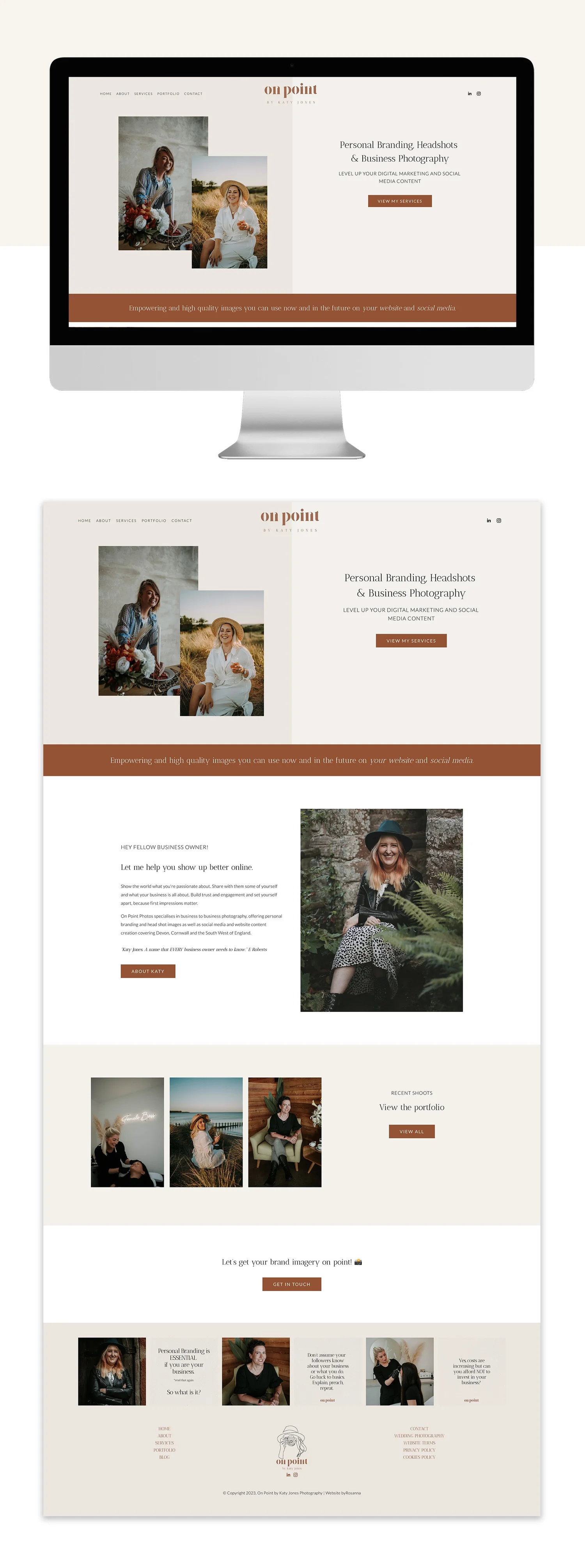 Squarespace Website for Branding Photographer Devon | byRosanna