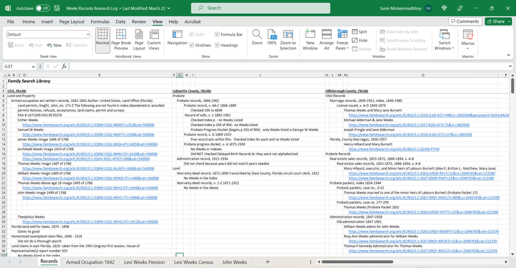 Using Excel as a Research Log — Everyday Adventures in Genealogy