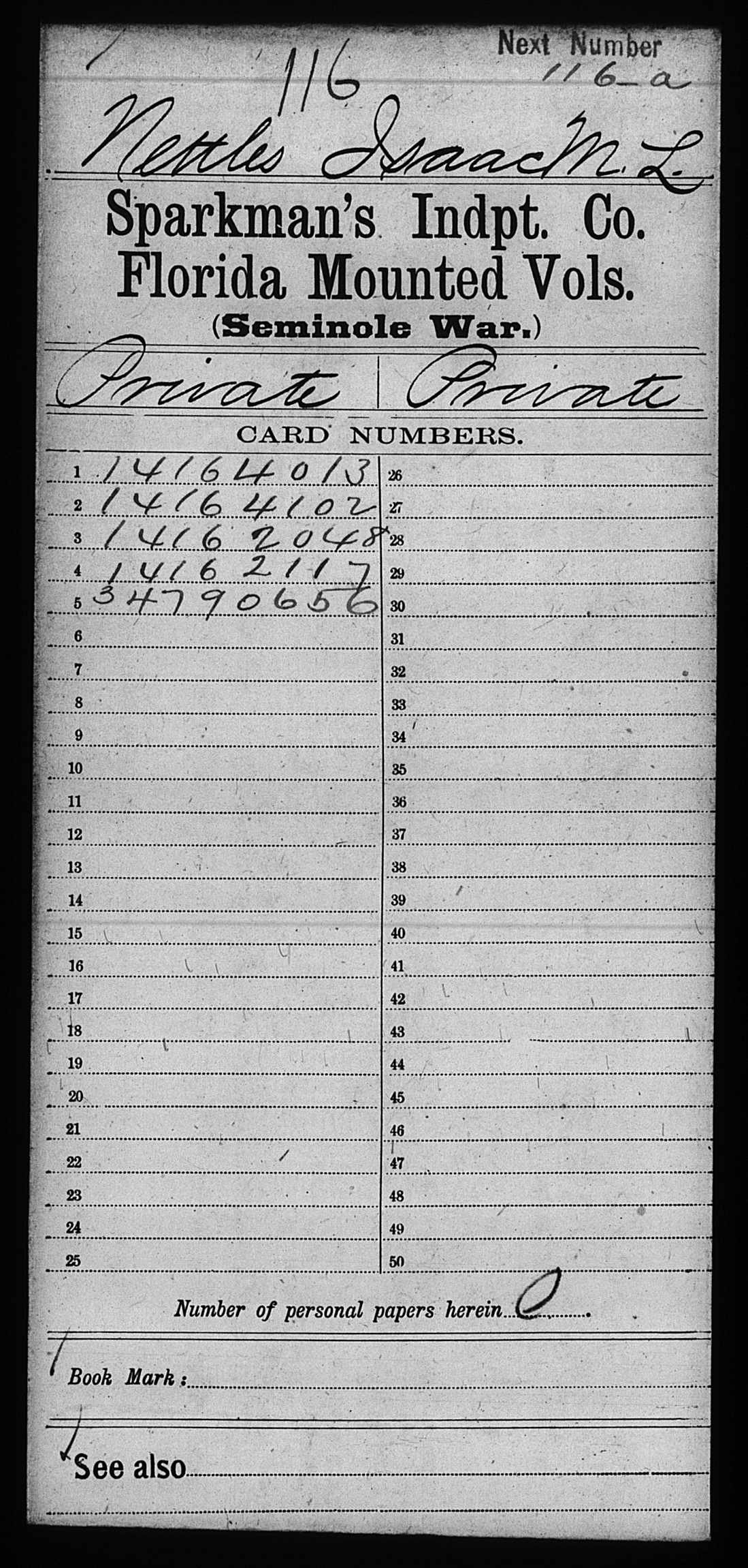 Pension Application for Nancy Weeks Nettles, Widow of Isaac M L Nettles ...