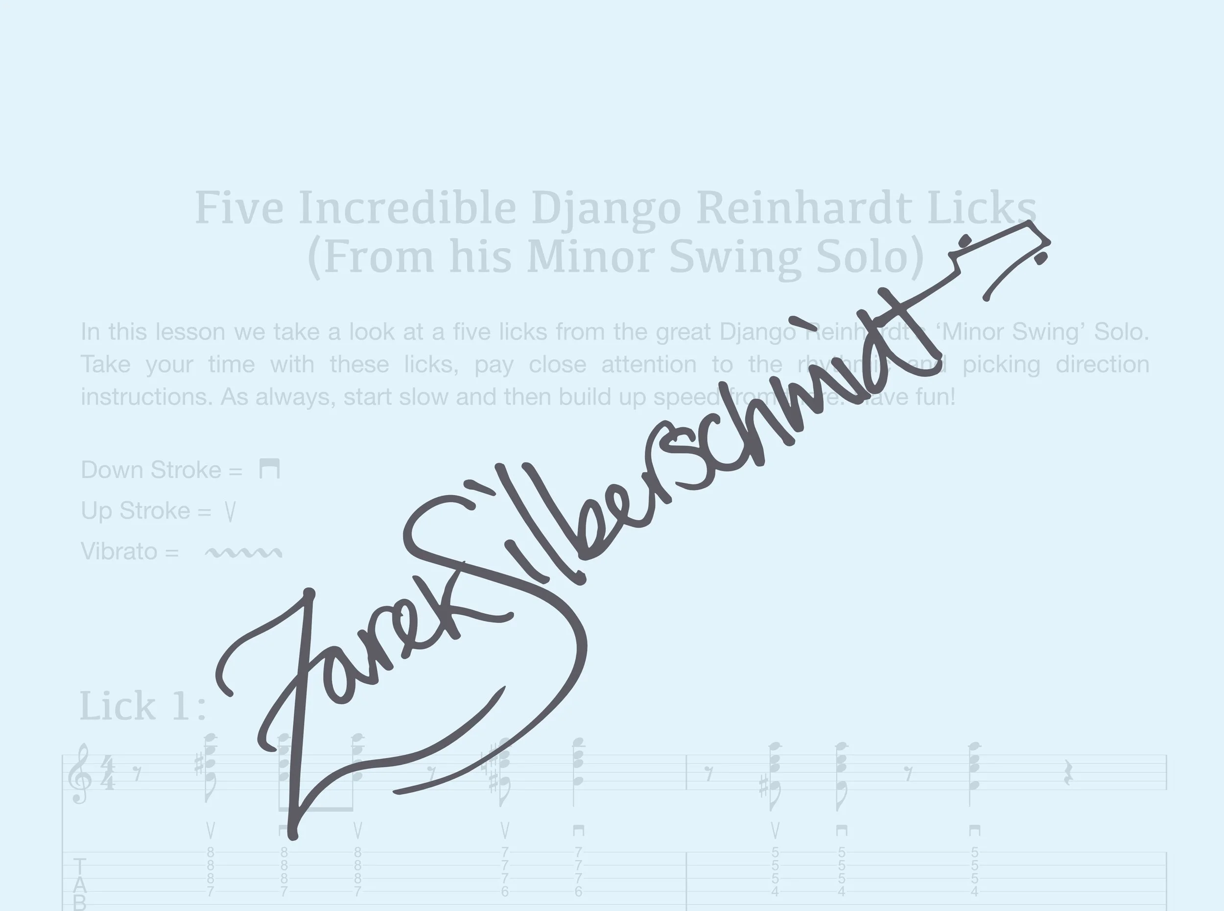 Five Incredible Django Reinhardt Licks For His Minor Swing Solo — Zarek ...