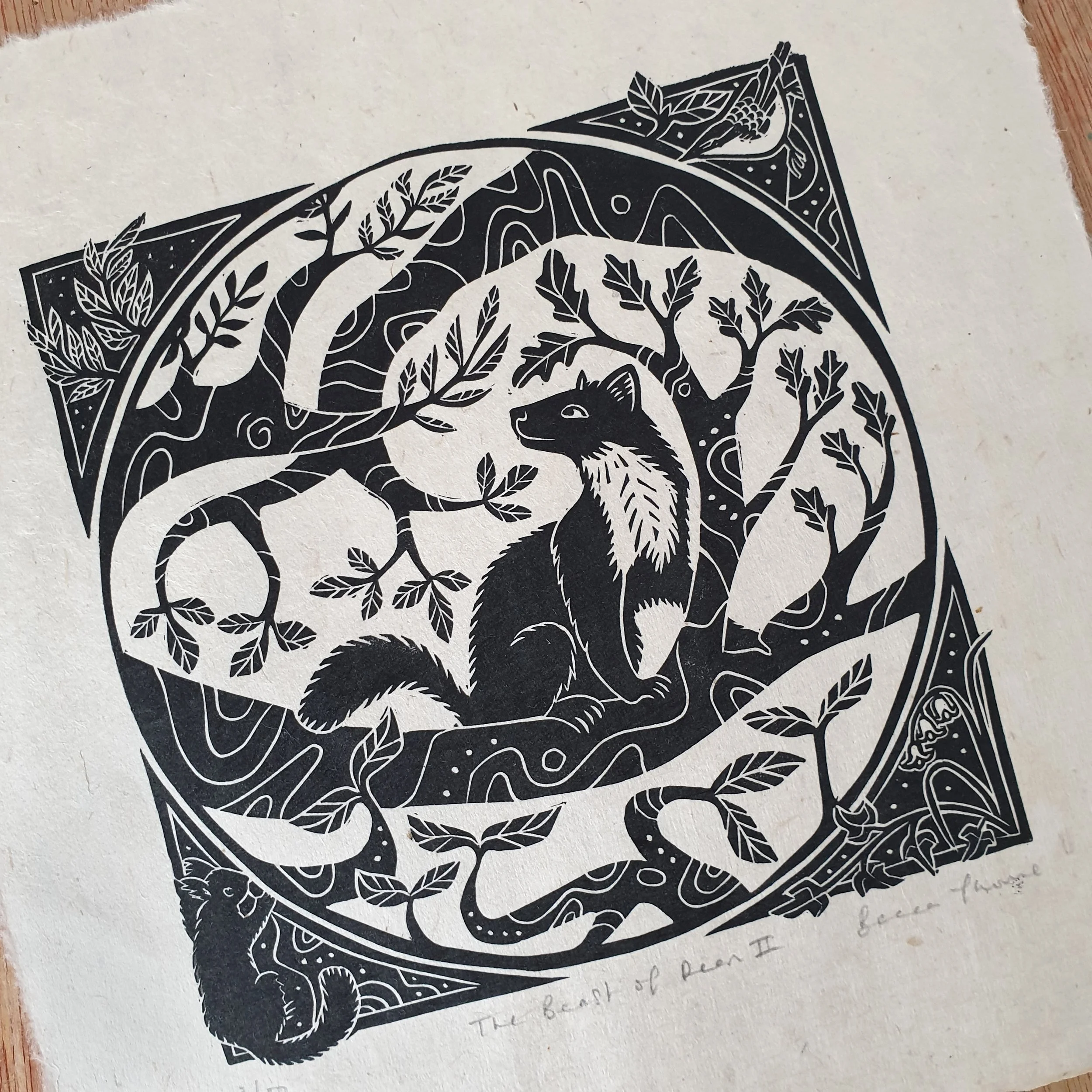 The Beast of Dean II (Pine Marten) — Becca Thorne Illustration