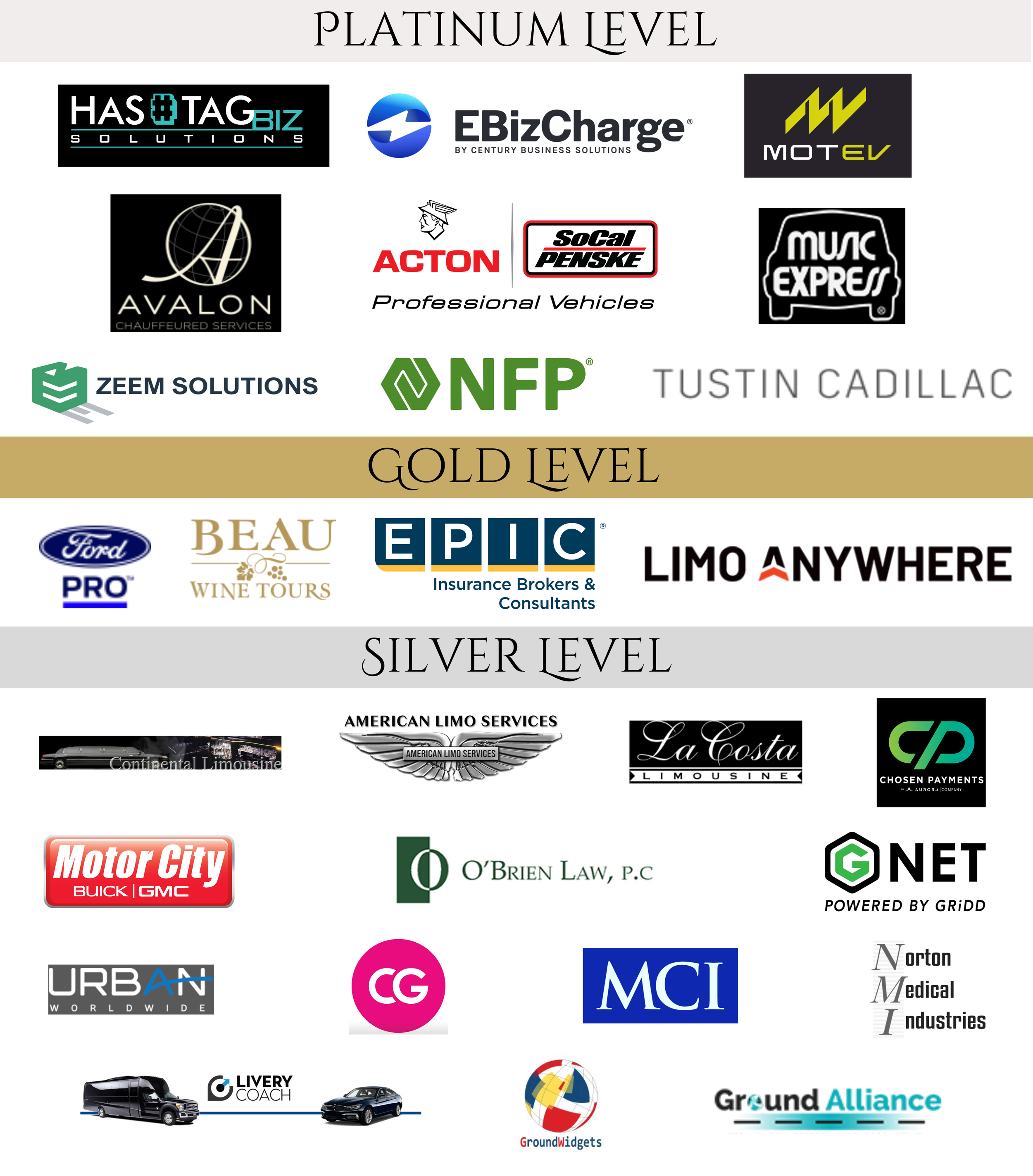 Annual Meeting & Awards Gala — GCLA Greater California Livery Association