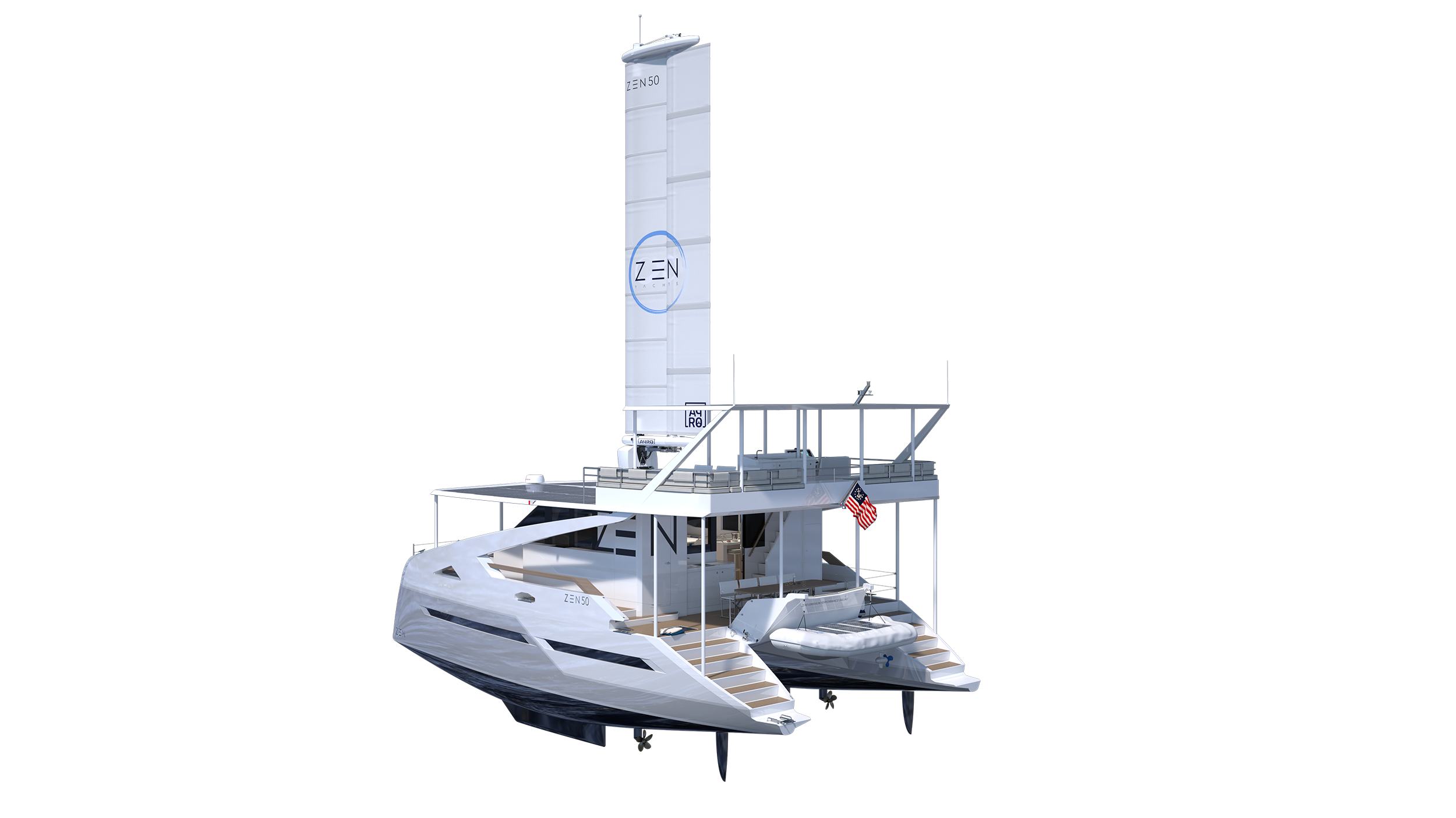 ZEN50 Solar & Wingsail Electric Catamaran — Zen Yachts