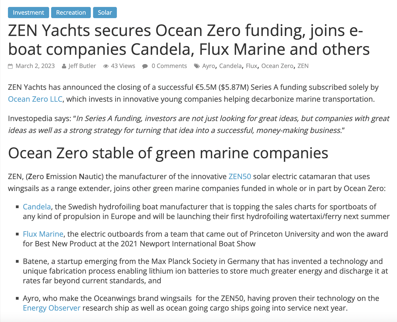 Zen Yachts Media & Press — Zen Yachts