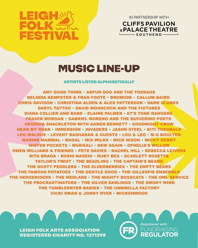 2026 Music Line Up Announced — Leigh Folk Festival