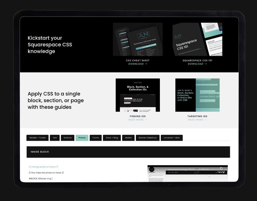 75+ Squarespace Custom CSS Codes | CSS Library