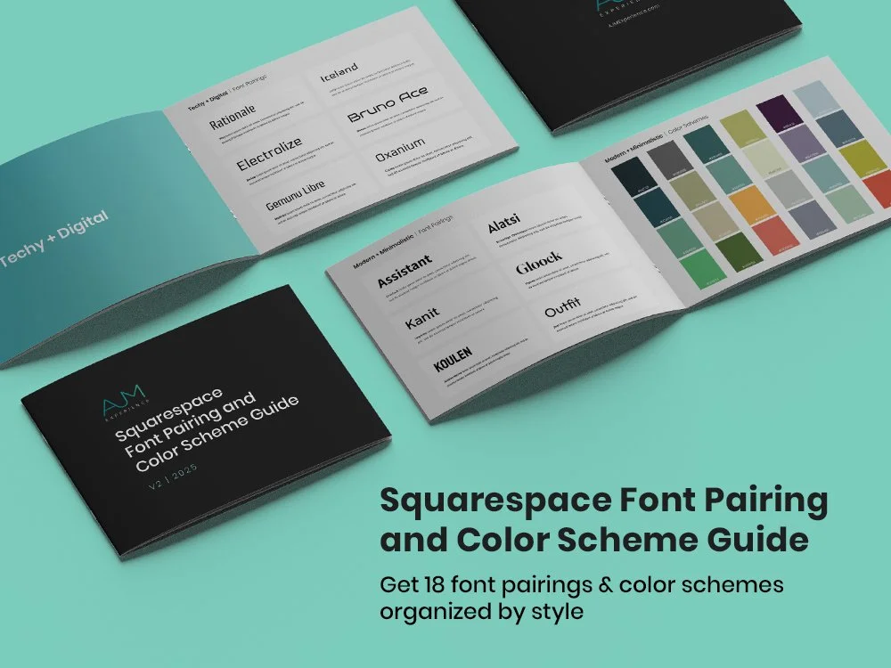Squarespace Font Pairings and Color Palette